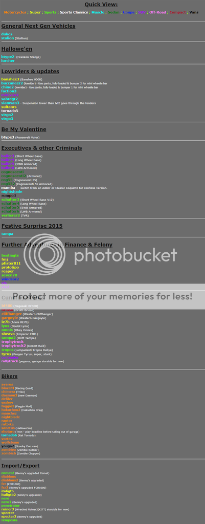 GTA V Vehicle hashes list | Page 38 | Se7enSins Gaming Community